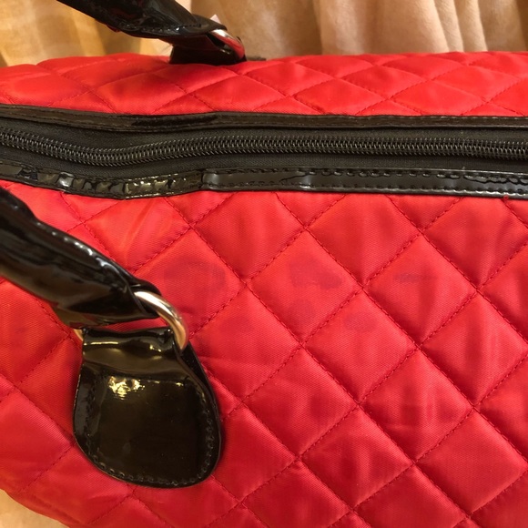 Bags | Extra Large Red Quilted Tote | Poshmark